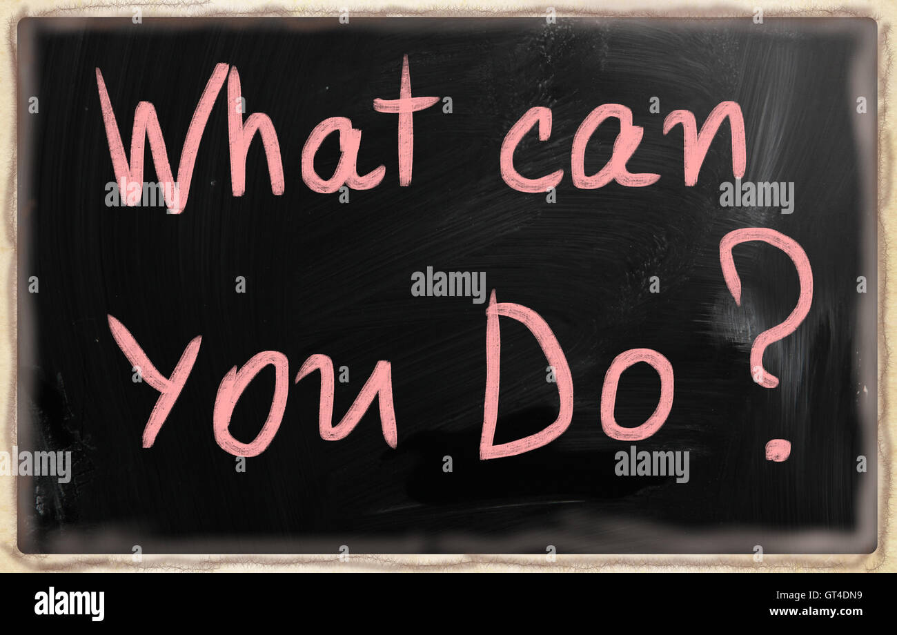 What can you do Stock Photo - Alamy