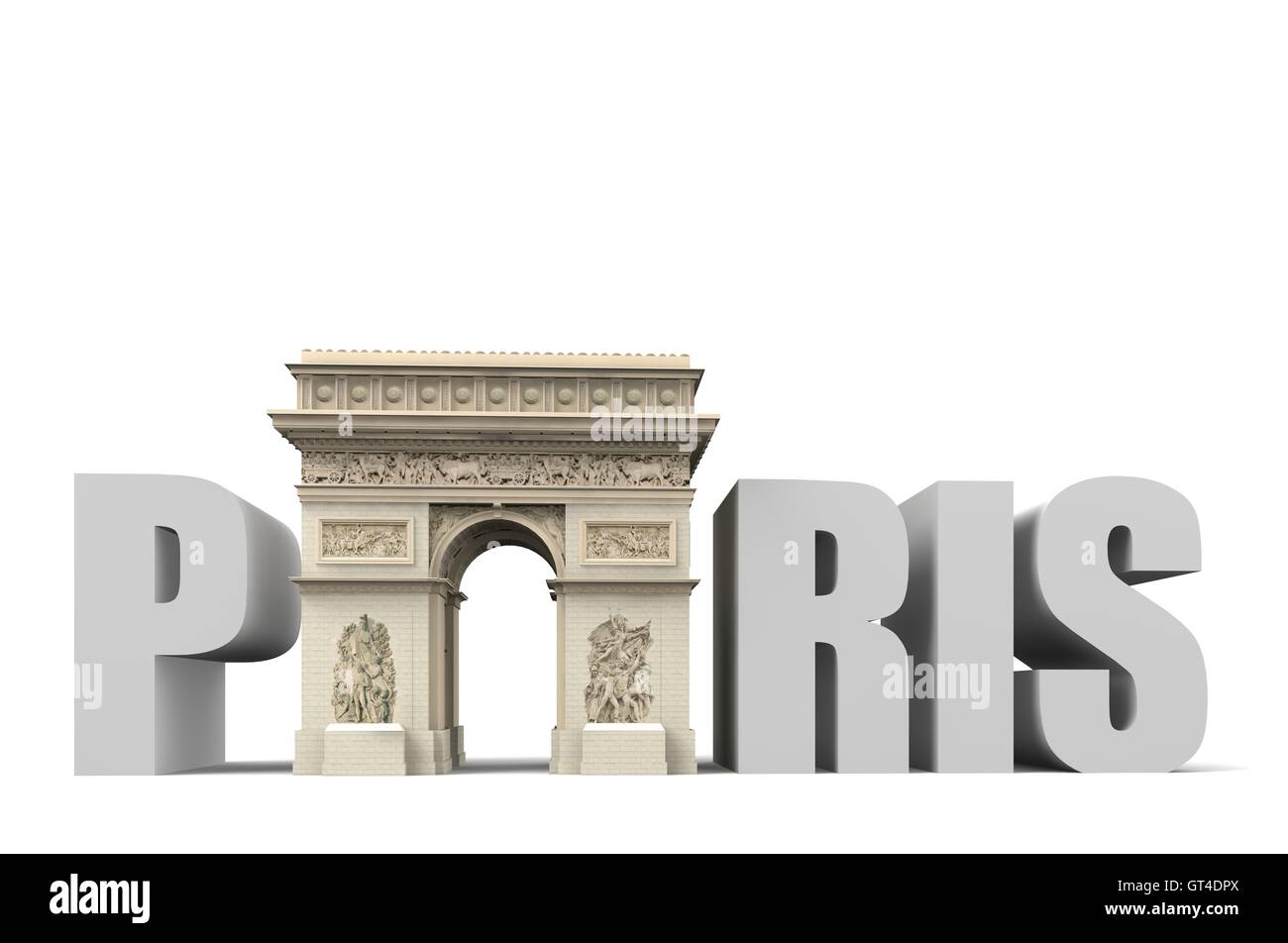 Arc de triomphe paris Cut Out Stock Images & Pictures - Alamy