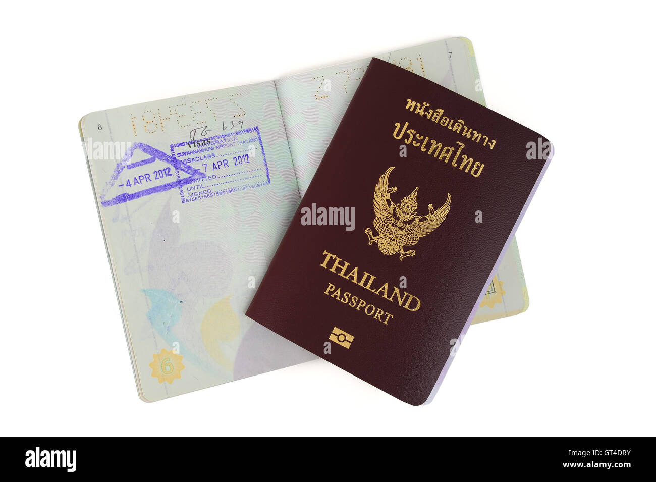 Immigration thailand passport stamp Cut Out Stock Images & Pictures - Alamy