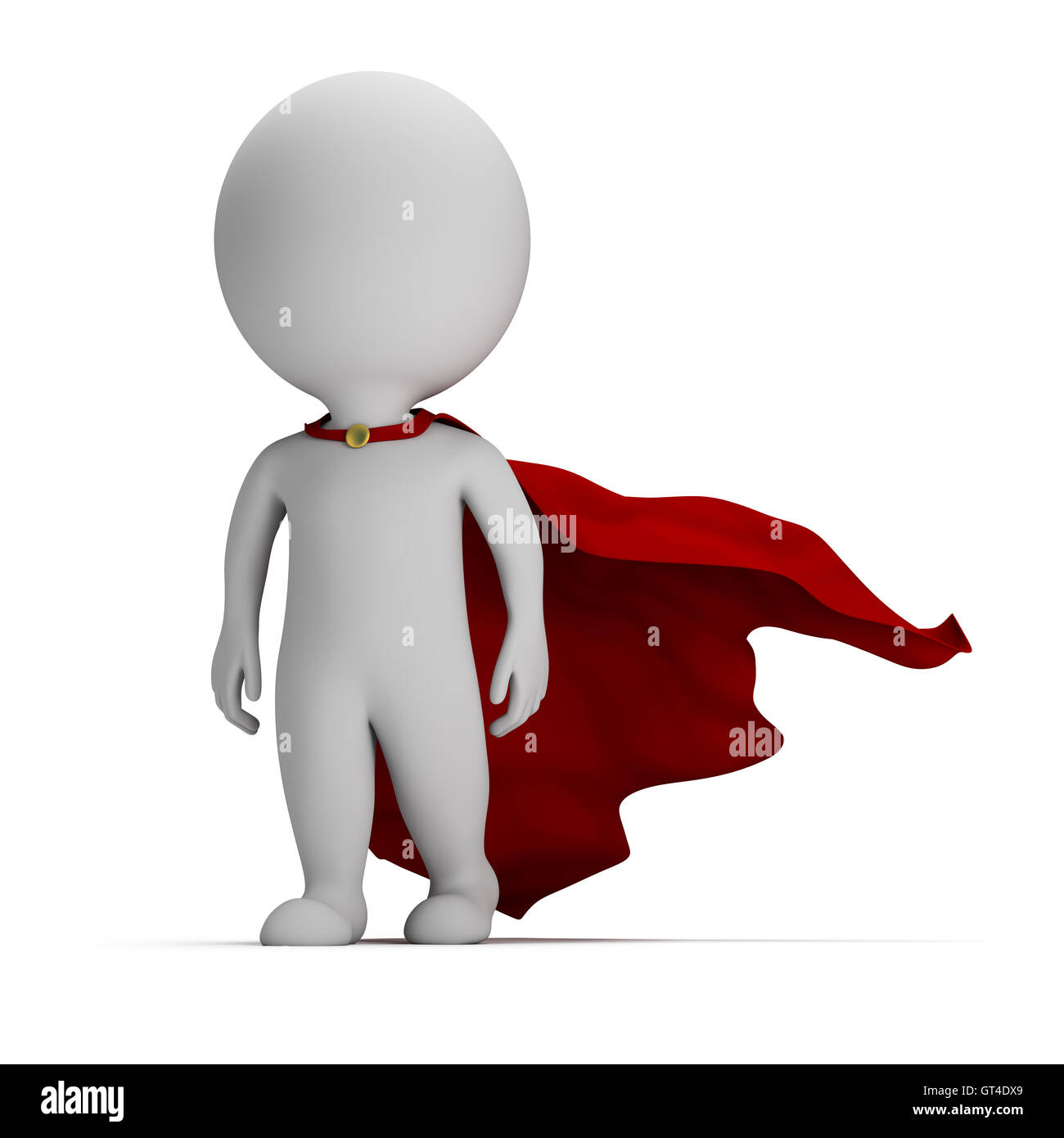 3d small people - brave superhero Stock Photo - Alamy