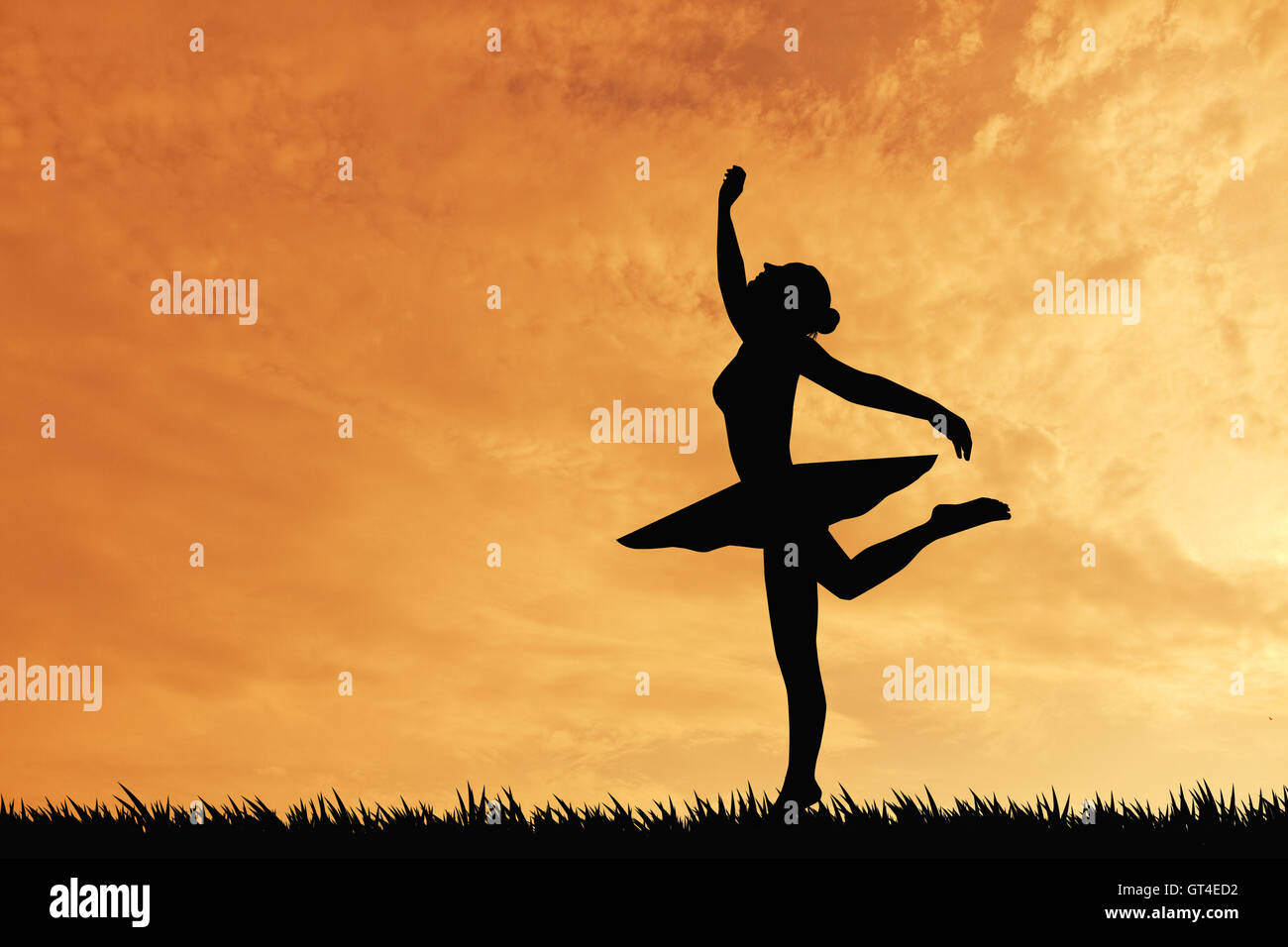 dancer at sunset Stock Photo - Alamy