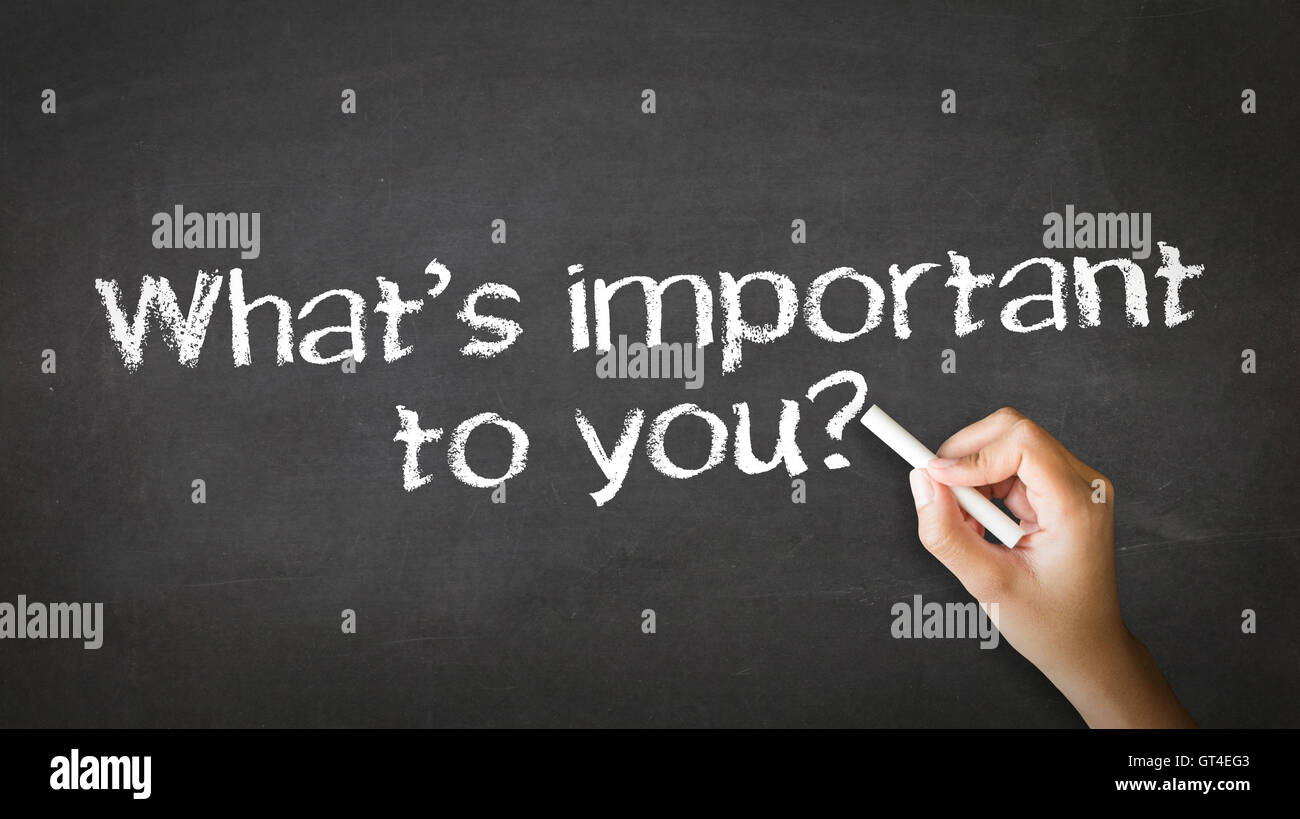 What is important to you Chalk Illustration Stock Photo - Alamy