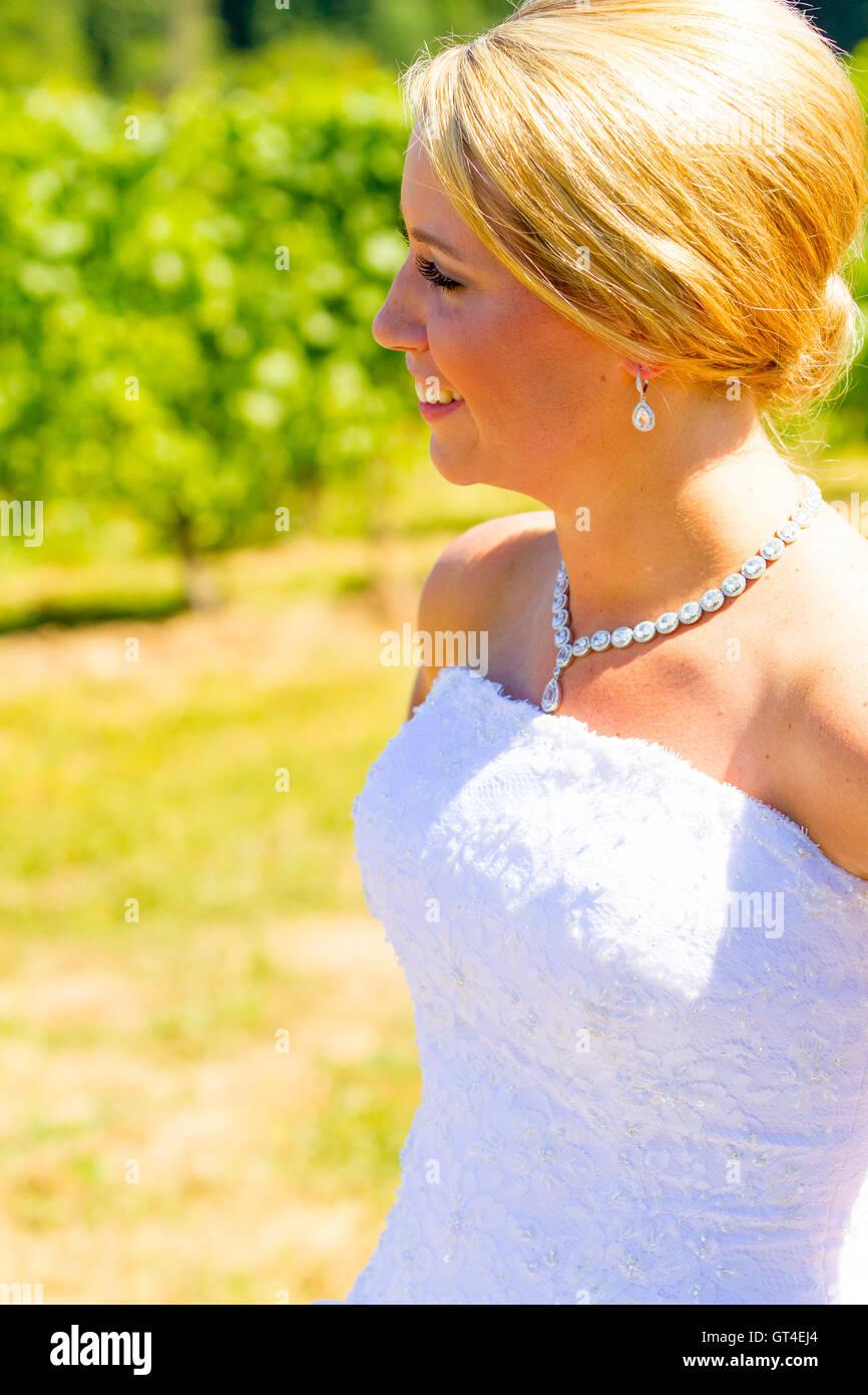 Bride On Her Wedding Day Stock Photo - Alamy