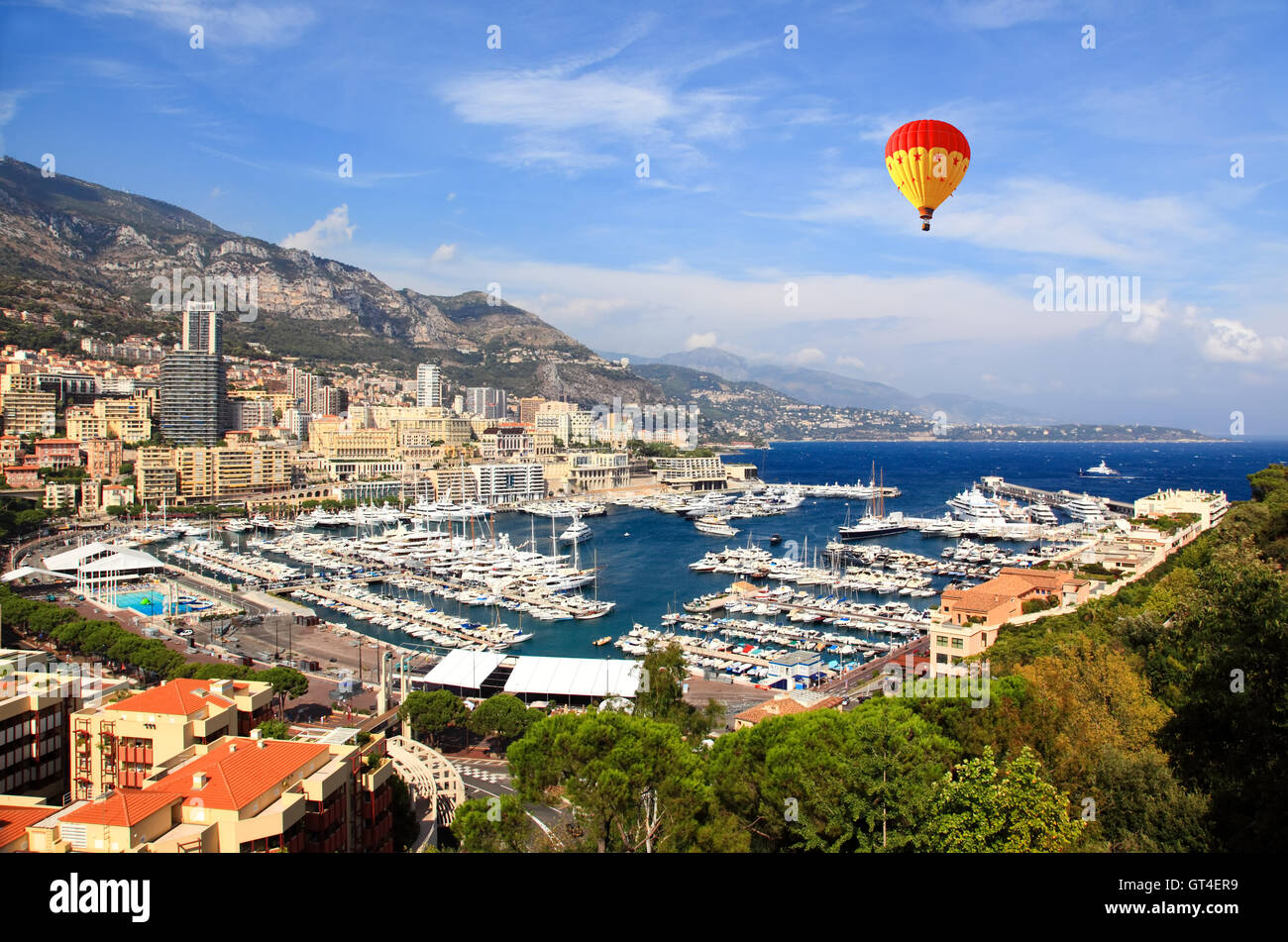 Aerial view of Monaco harbor Stock Photo - Alamy