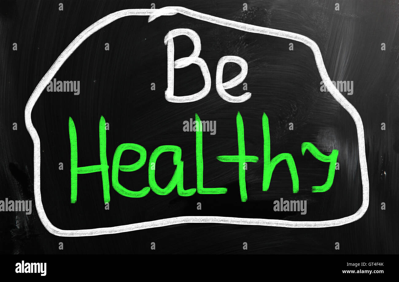 Health concept handwritten with chalk on a blackboard Stock Photo - Alamy