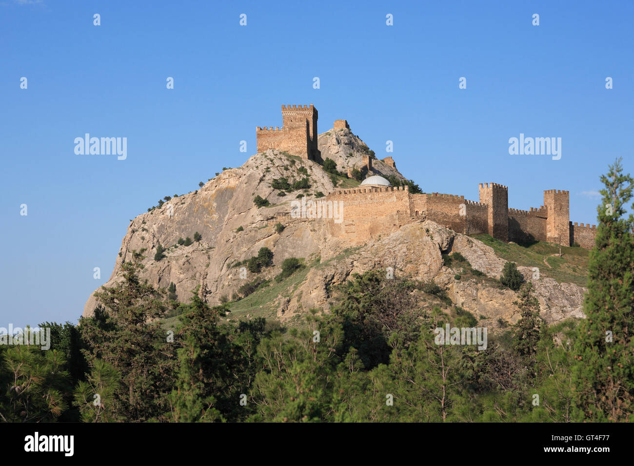 Fortress On The Rock Stock Photo - Alamy