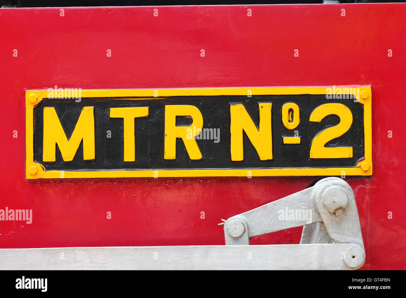 number plate on steam engine Stock Photo - Alamy