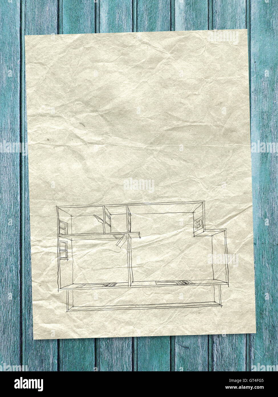 2d black freehand sketch drawing of empty home interior apartment on ...