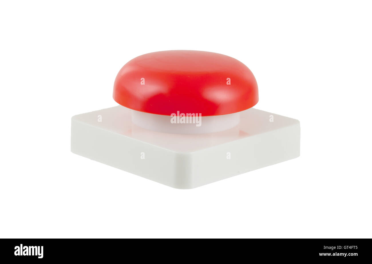 Red button control isolated Stock Photo - Alamy