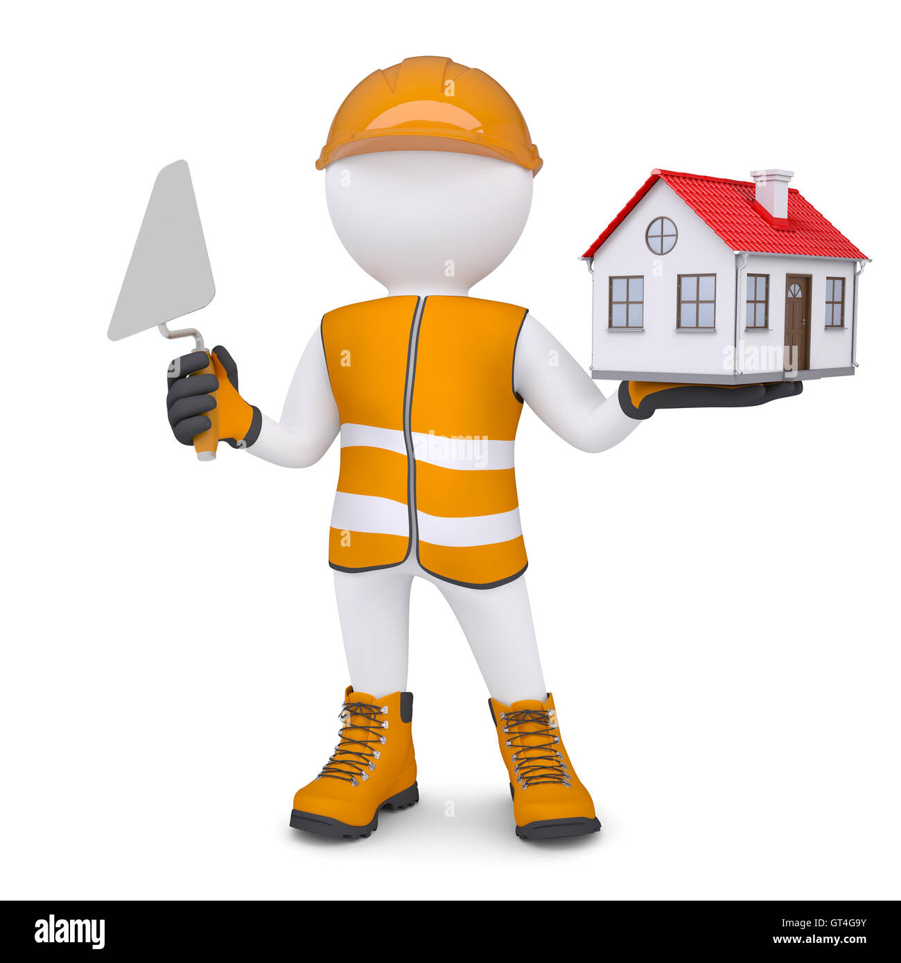 3d White Man In Overalls High Resolution Stock Photography and Images ...