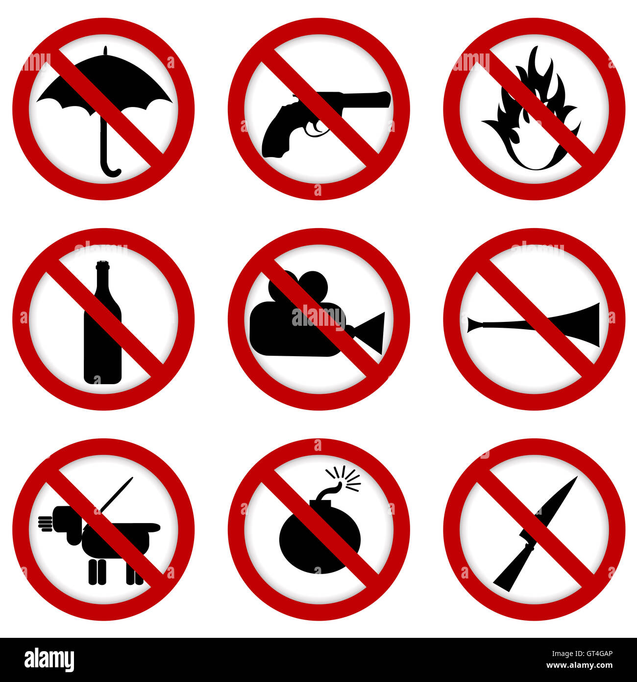 Prohibited signs hi-res stock photography and images - Alamy