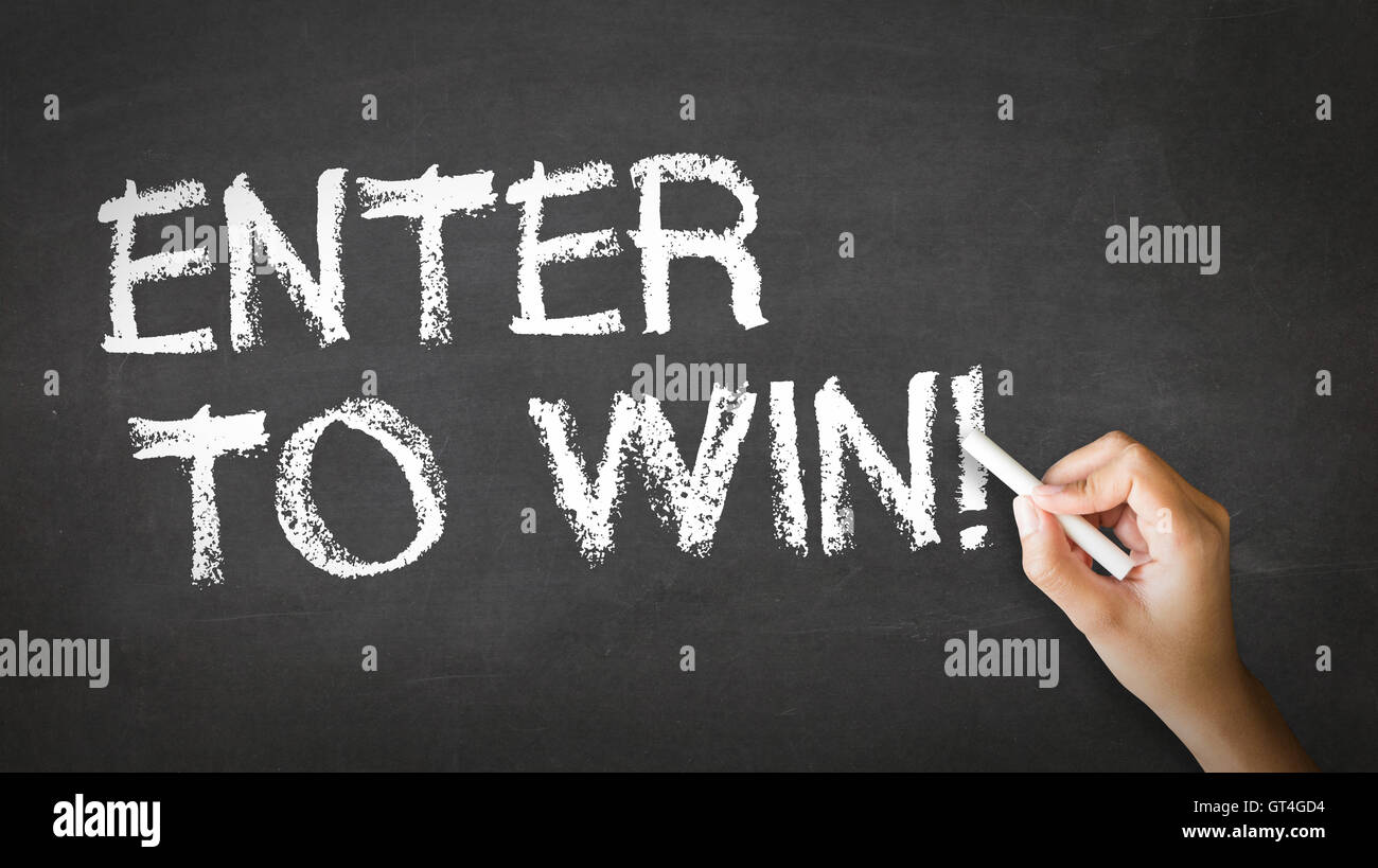 Enter to win Chalk Illustration Stock Photo - Alamy
