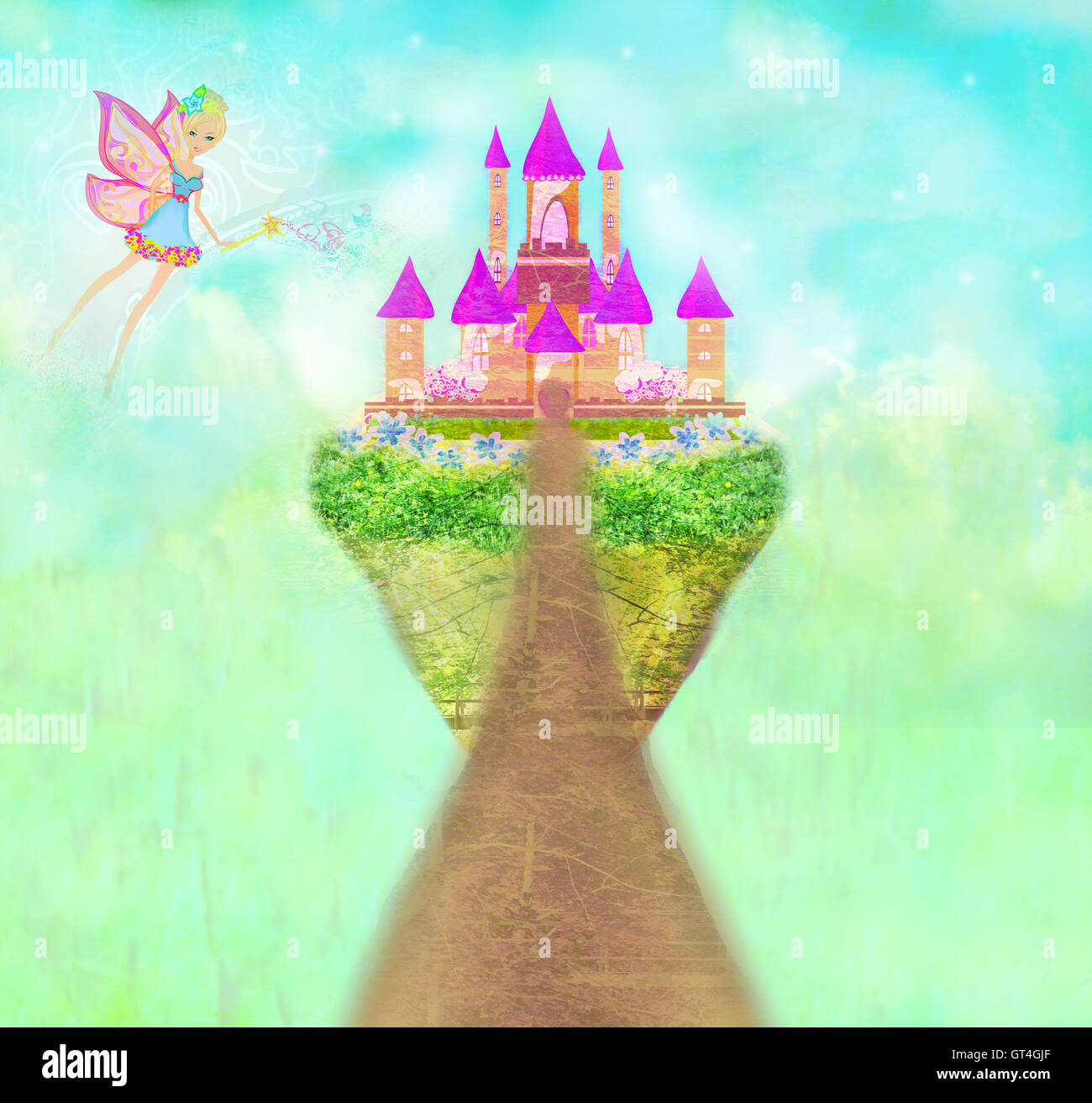 Magic Fairy Tale Princess Castle Stock Photo - Alamy