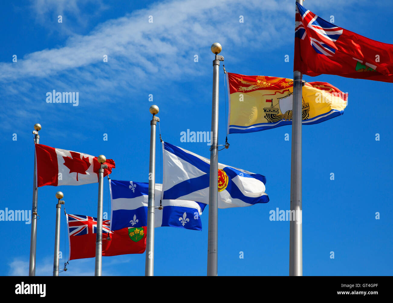The Canada and its provincial flags Stock Photo - Alamy