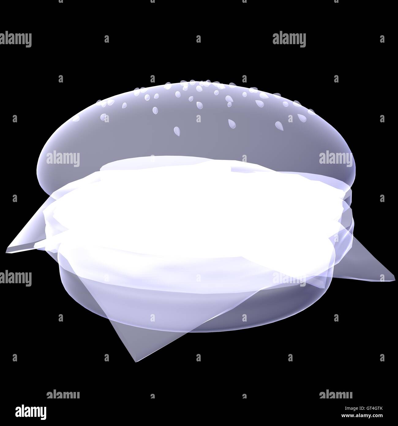 Hamburger. X-Ray render Stock Photo - Alamy