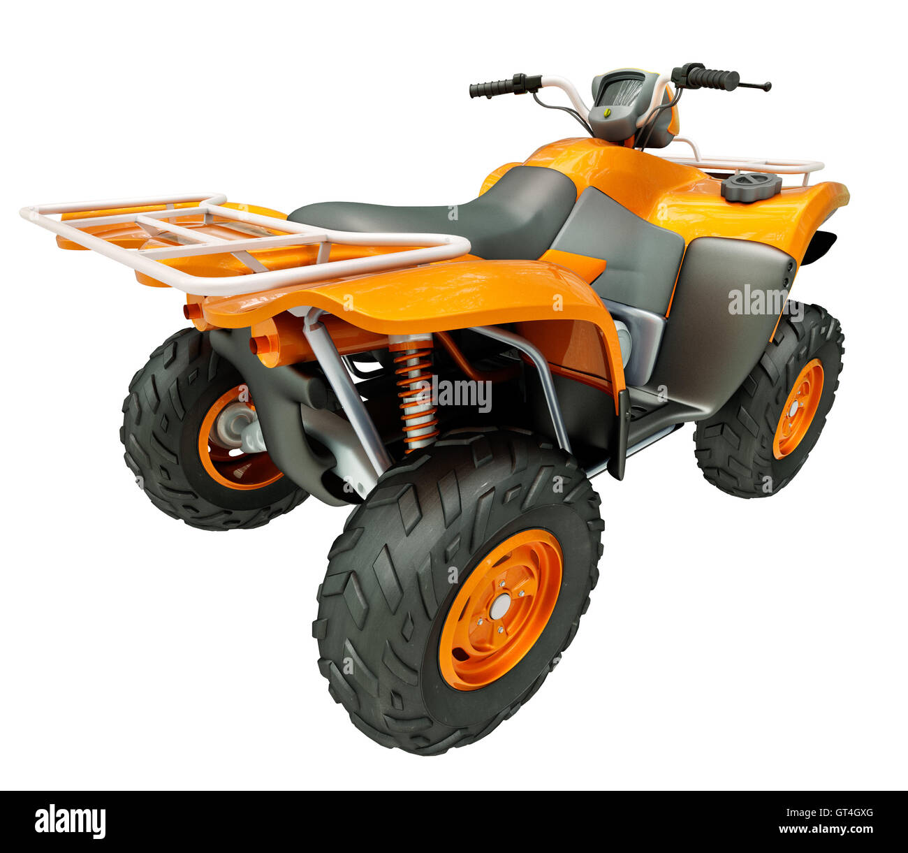 Quad bike isolated Stock Photo - Alamy