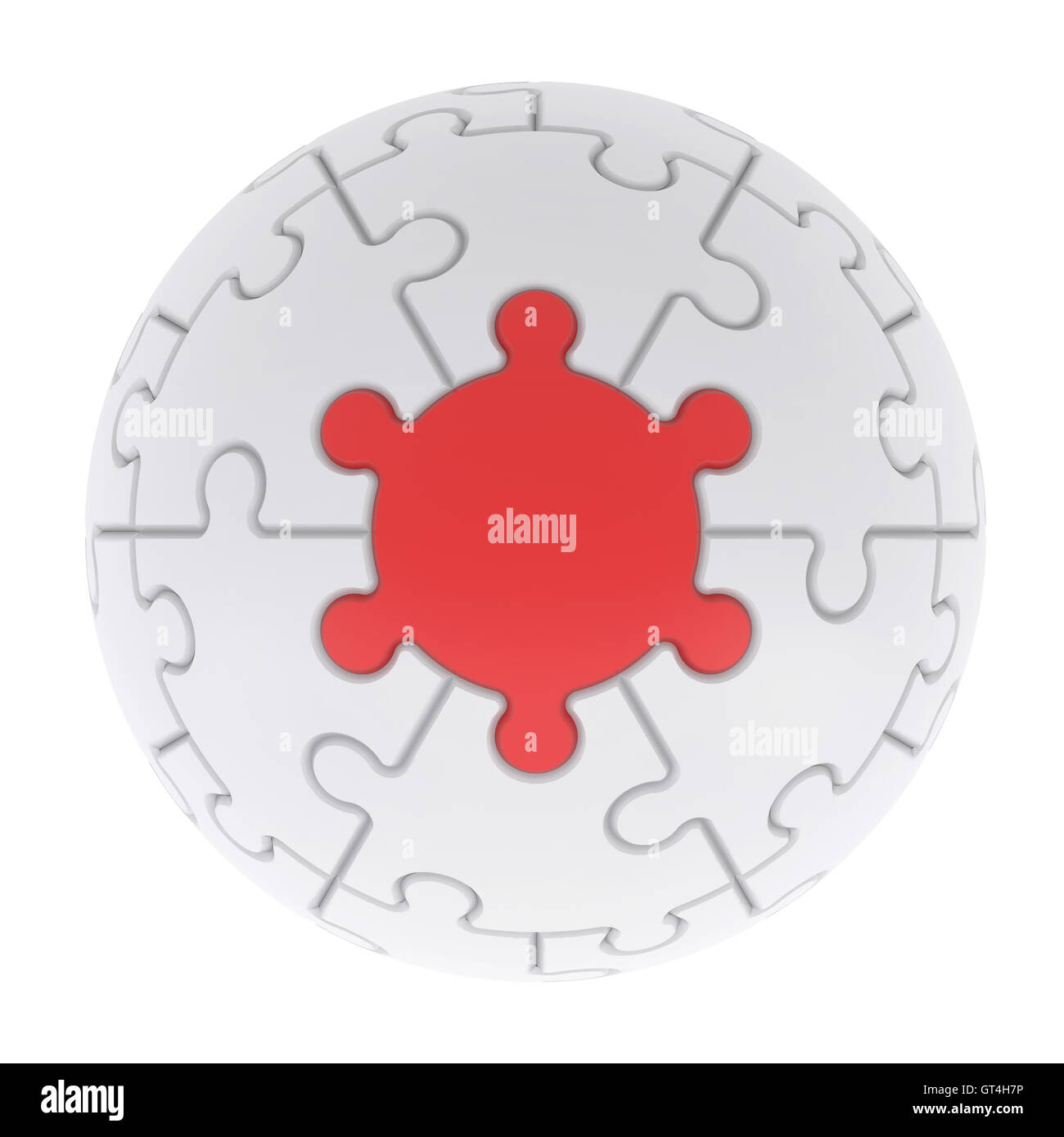 Sphere consisting of puzzles Stock Photo - Alamy
