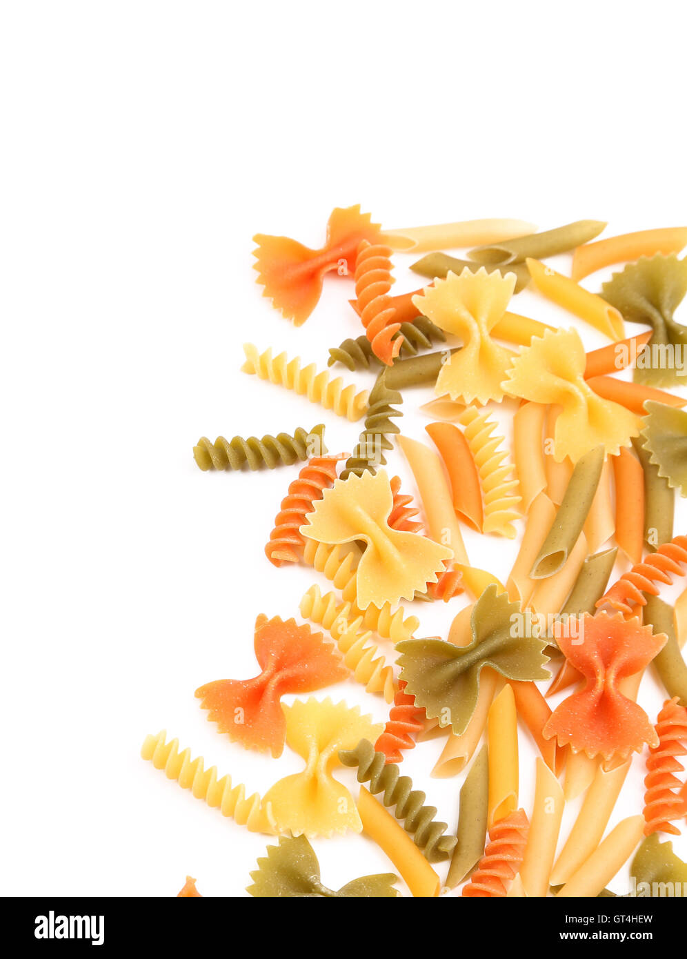 different pasta in three colors Stock Photo - Alamy