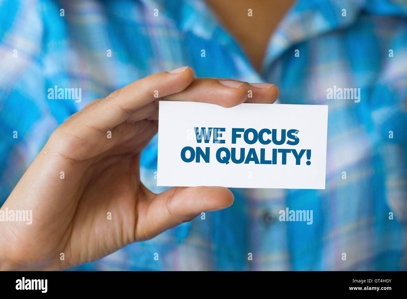 We focus on quality Stock Photo - Alamy