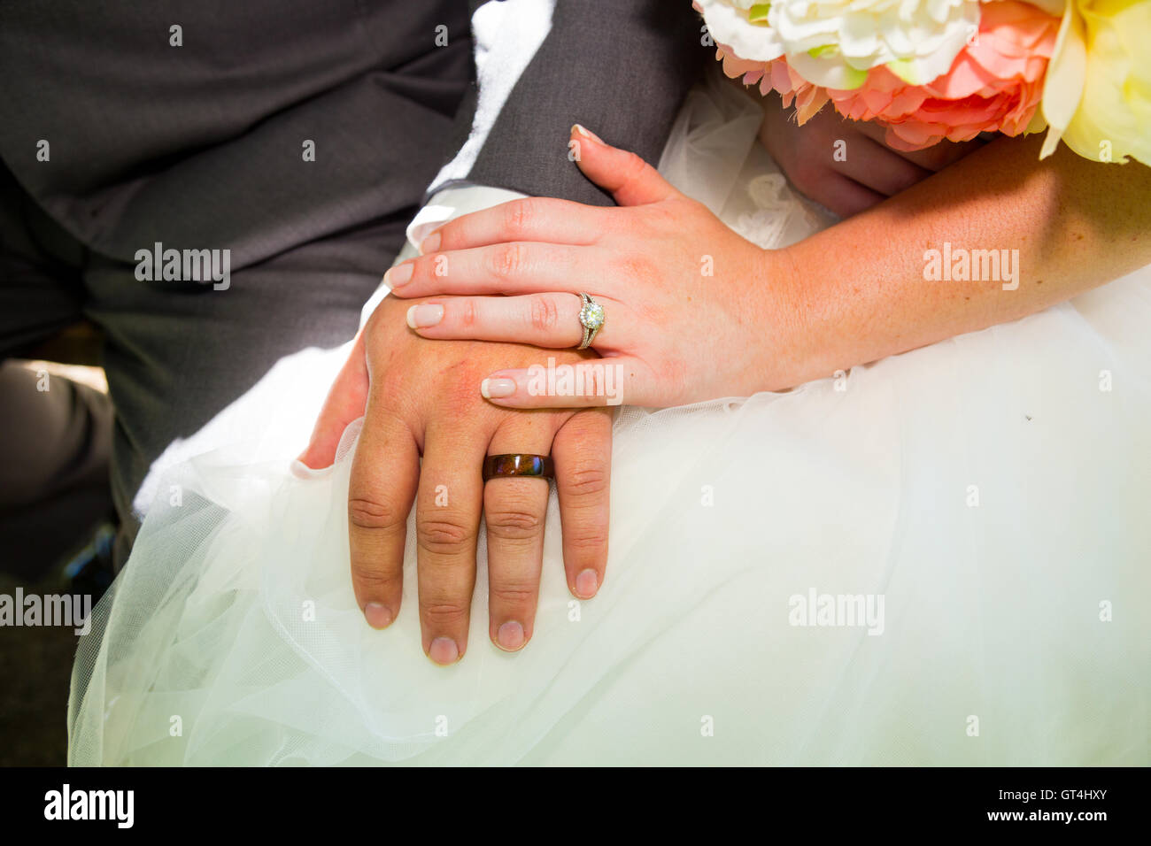 Bride and Groom Hands Stock Photo - Alamy