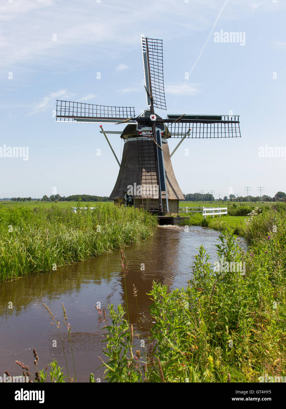 Traditional old dutch windmill Stock Photo - Alamy