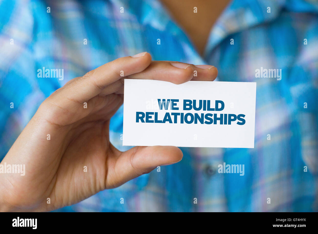 We build Relationships Stock Photo - Alamy