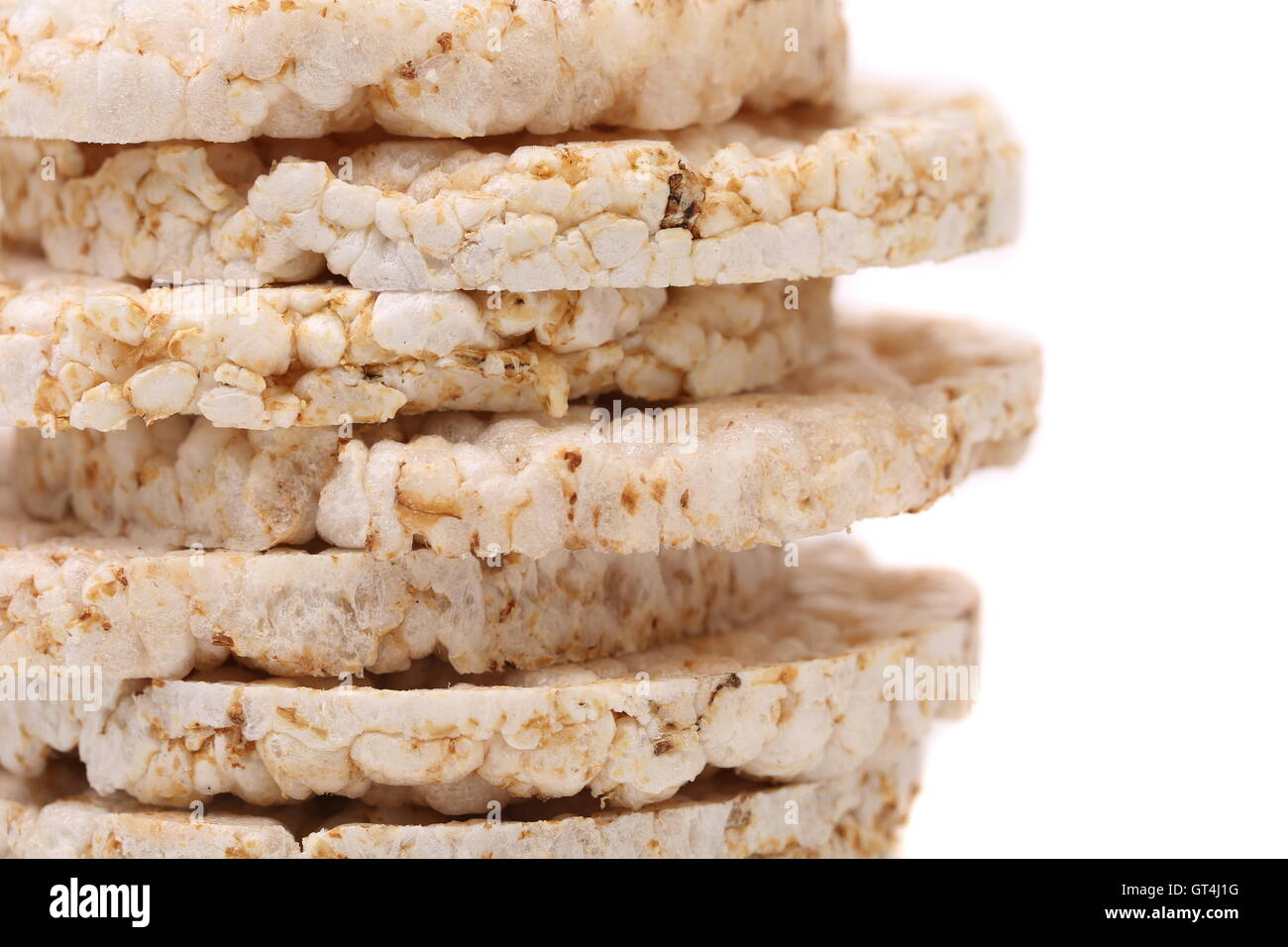 Stack of corn crackers. Close up Stock Photo - Alamy