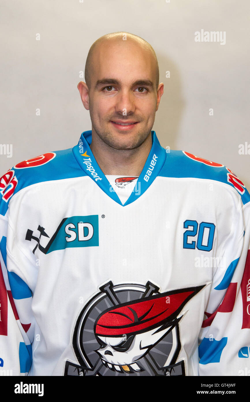 Hockey player of team Pirati Chomutov Brett Flemming poses for ...