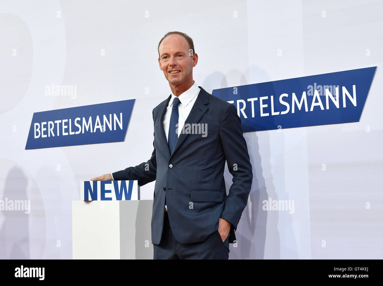 Berlin, Germany. 08th Sep, 2016. CEO of Bertelsmann, Thomas Rabe ...