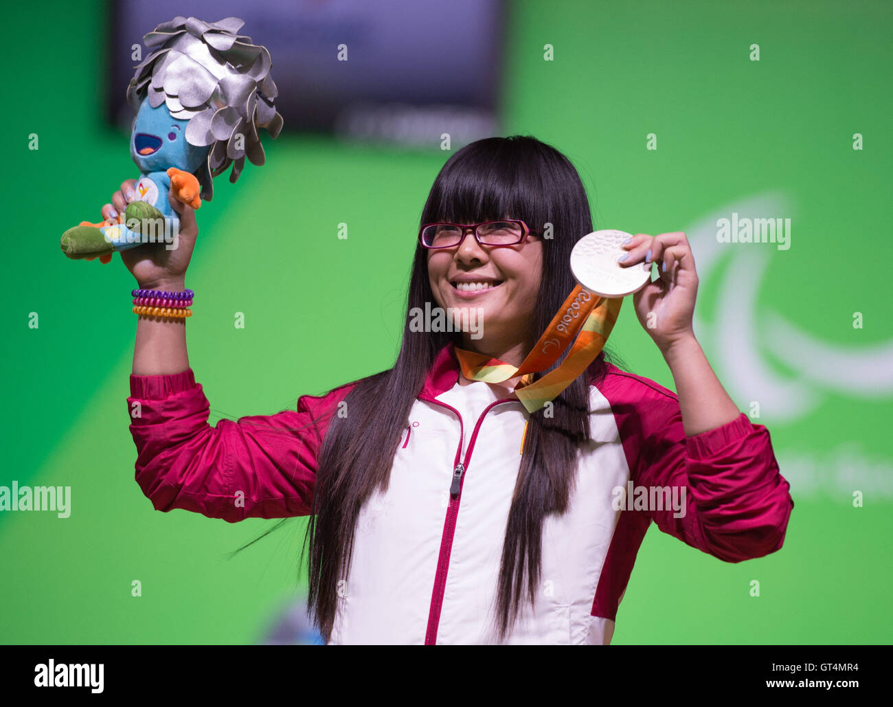 Rio De Janeiro, Brazil. 8th Sep, 2016. Cui Zhe of China celebrates ...