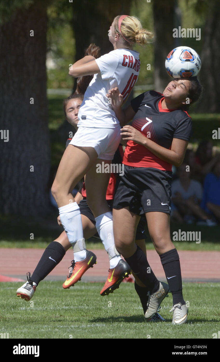 Usa. 8th Sep, 2016. SPORTS -- Roswell's Macey Martinez, Albuquerque ...