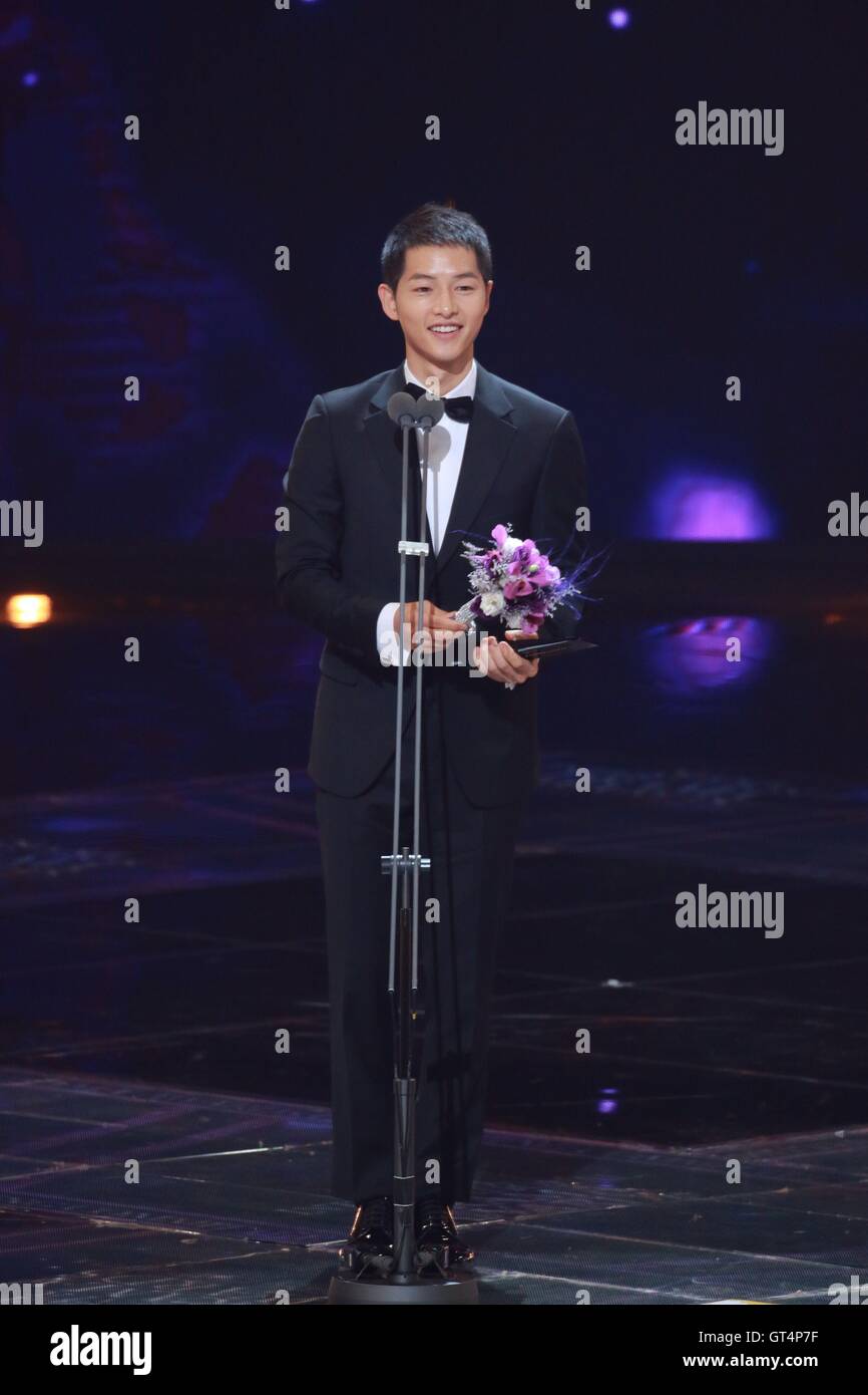 Seoul, Korea. 08th Sep, 2016. Song Joong Ki, Min a Shin, Hyeon jun Shin ...