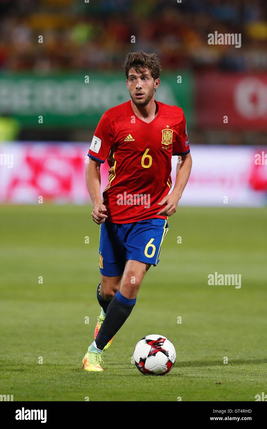 the Estadio Municipal Reino de Leon, Leon, Spain. 5th Sep, 2016. Sergi ...