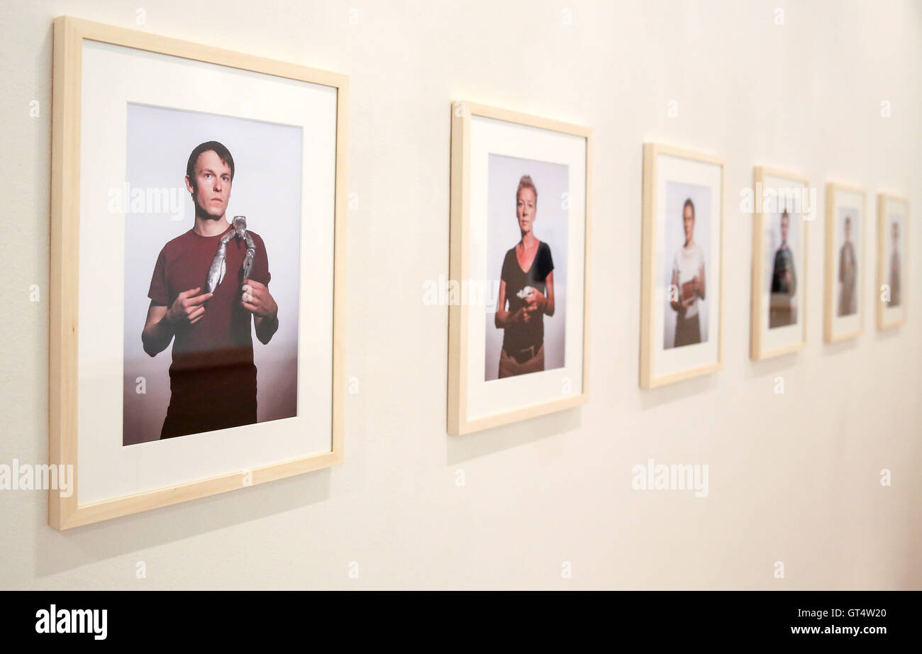 Halle, Germany. 8th Sep, 2016. The portrait series 'Mit Jule' by ...