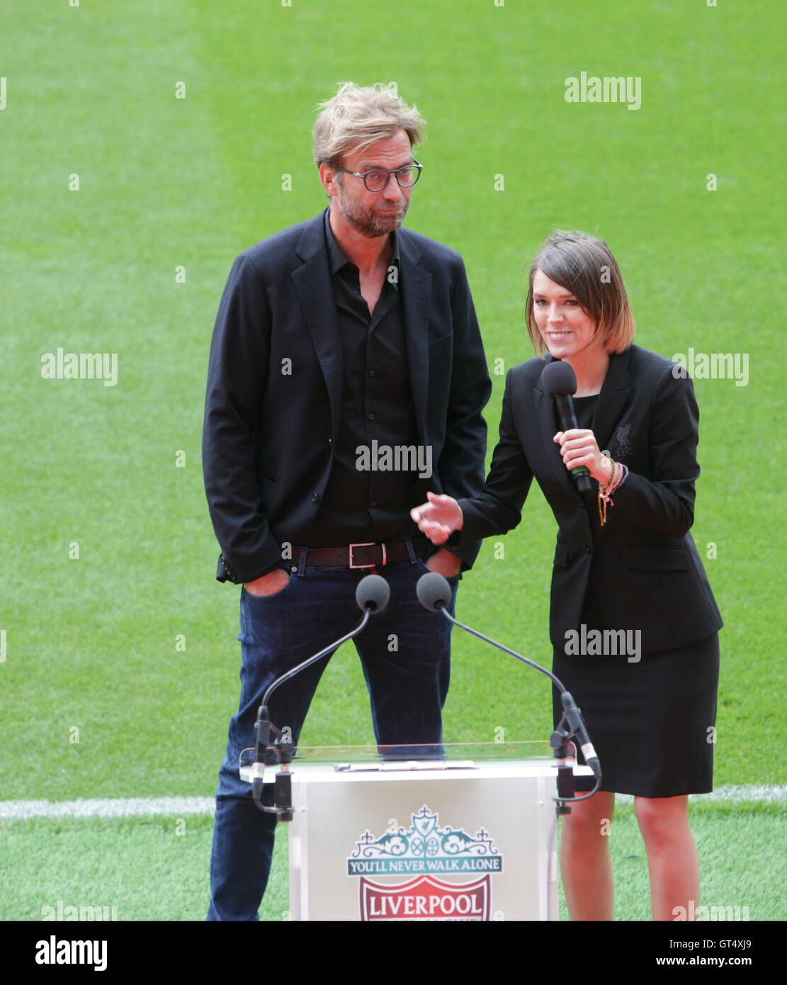 Liverpool fc press conference new manager hi-res stock photography and ...