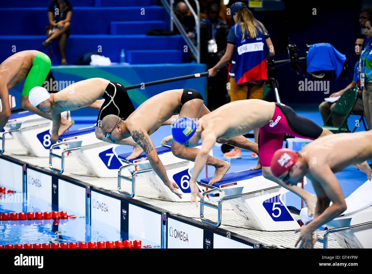 Rio De Janeiro, Brazil. 09th Sep, 2016. Pan Shiyun CHN) and Wang Jingao ...