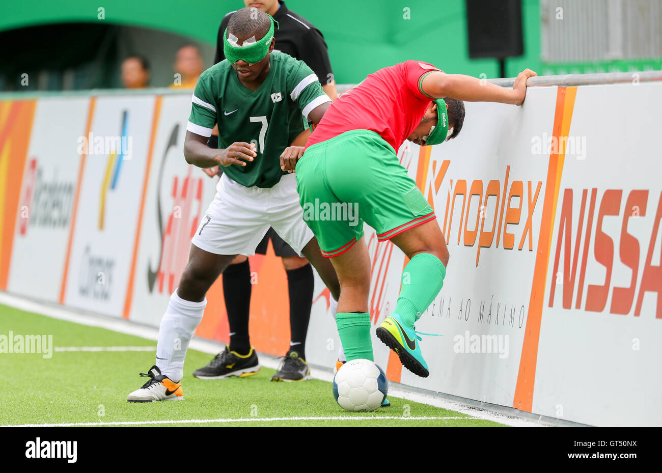 Rio de Janeiro, Brazil. 9th September, 2016. Jefinho (L) of Brazil vies ...