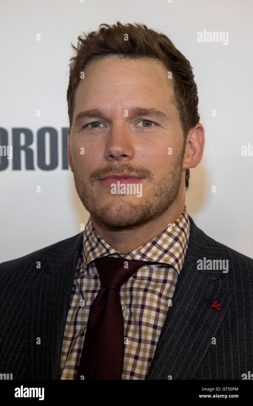 Toronto, Canada. 09th Sep, 2016. Actor Chris Pratt attends the premiere ...