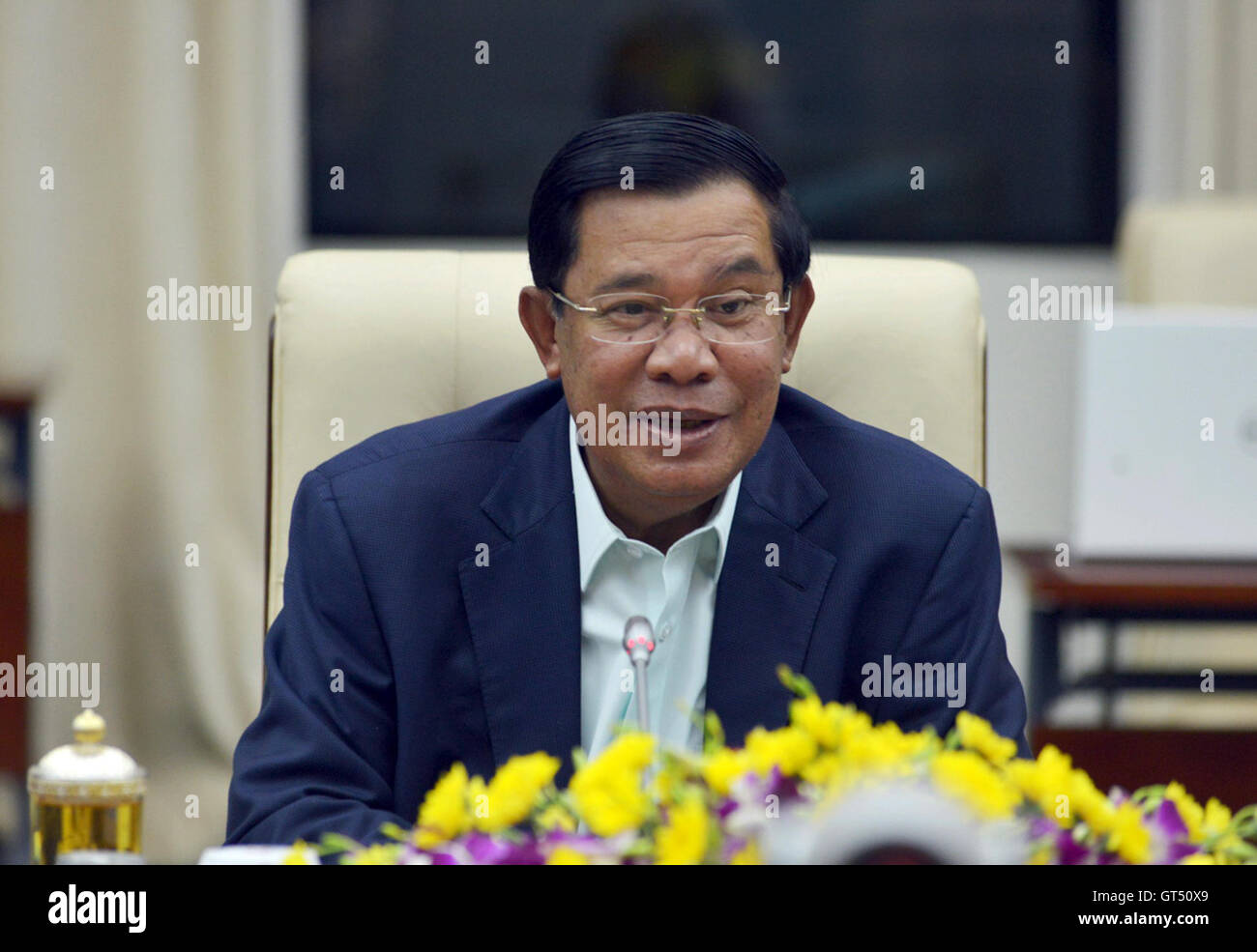 Phnom Penh, Cambodia. 9th Sep, 2016. Cambodian Prime Minister Samdech ...
