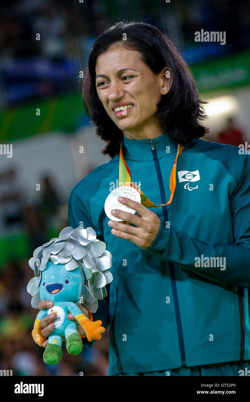 Rio De Janeiro, Brazil. 09th Sep, 2016. Lucia Araujo wins the silver ...