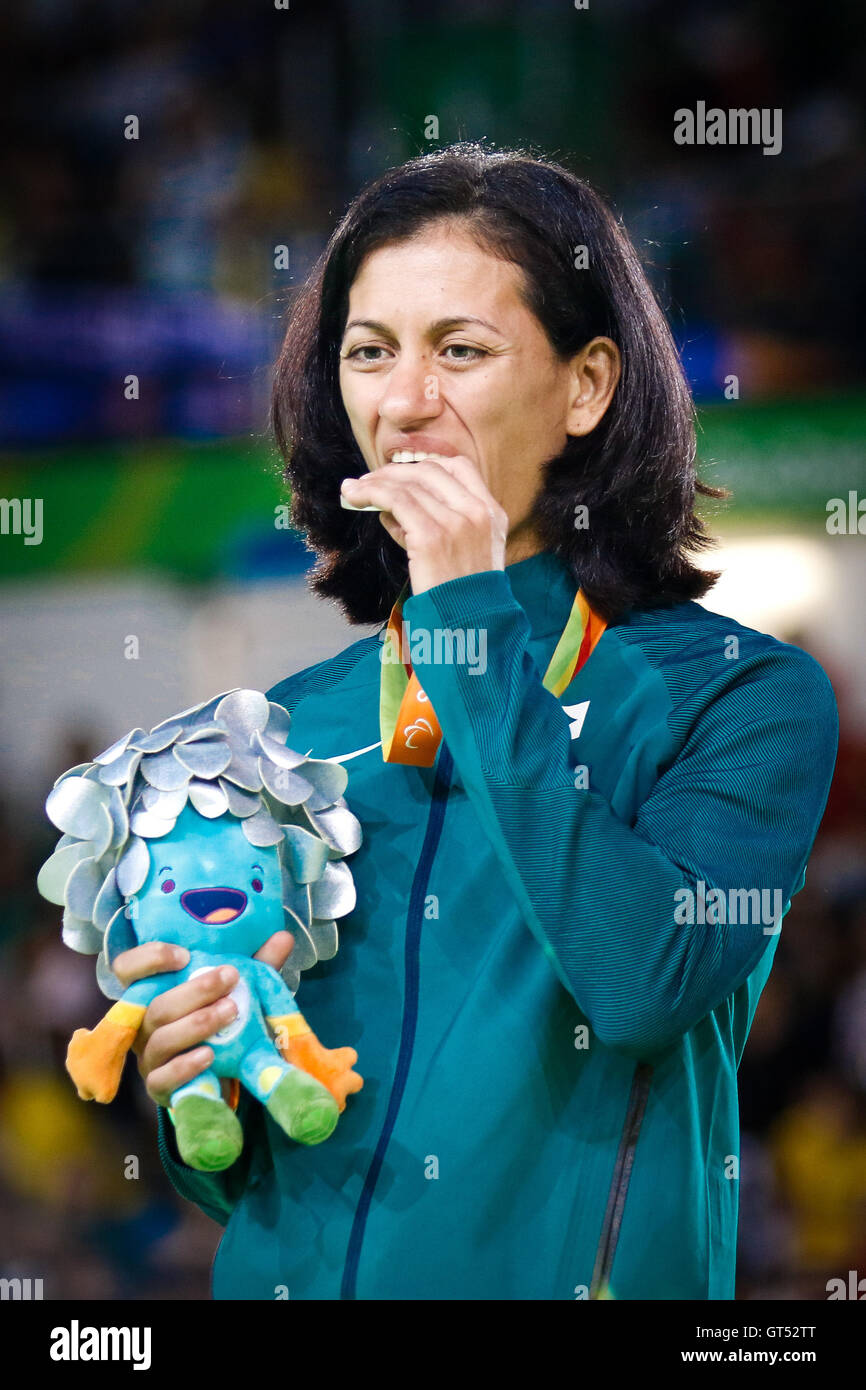 Rio De Janeiro, Brazil. 09th Sep, 2016. Lucia Araujo wins the silver ...