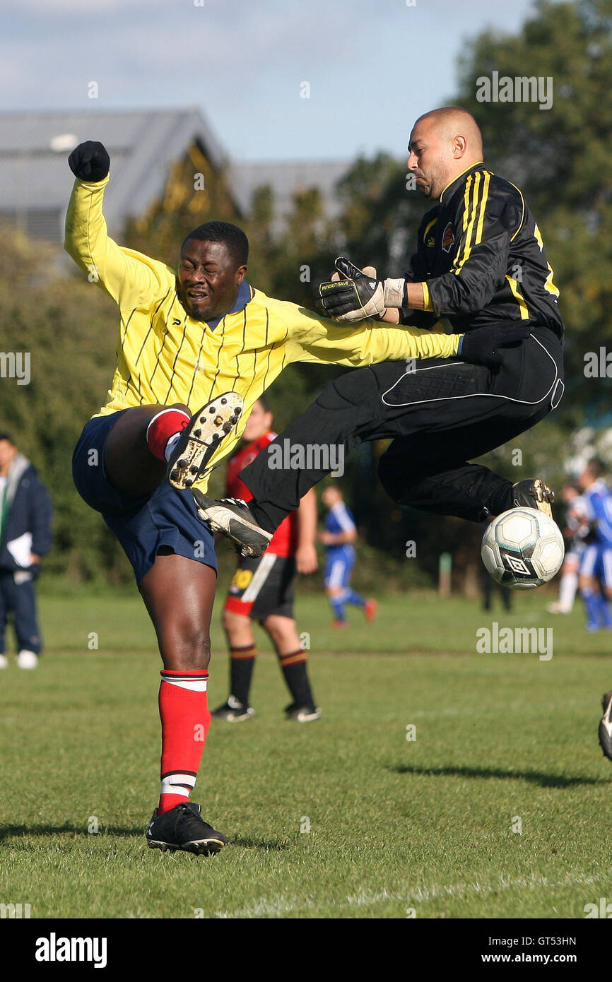 Black Meteors (yellow) vs Independiente London (red) - Hackney & Leyton ...
