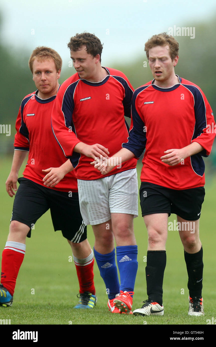 Top Red celebrate scoring their second goal - Bocca Albion (blue) vs ...
