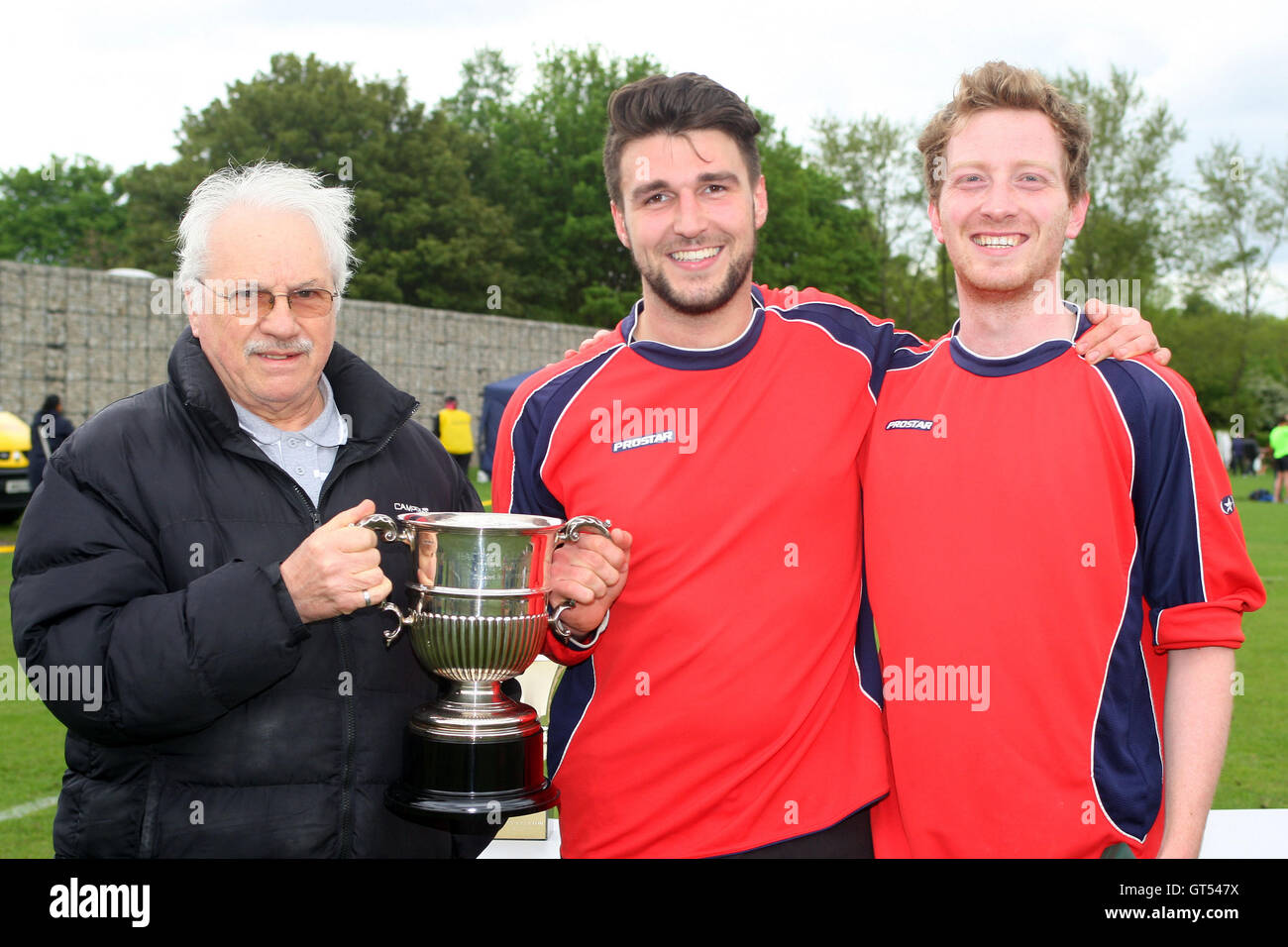 The trophy is presented to Top Red - Bocca Albion (blue) vs Top Red ...
