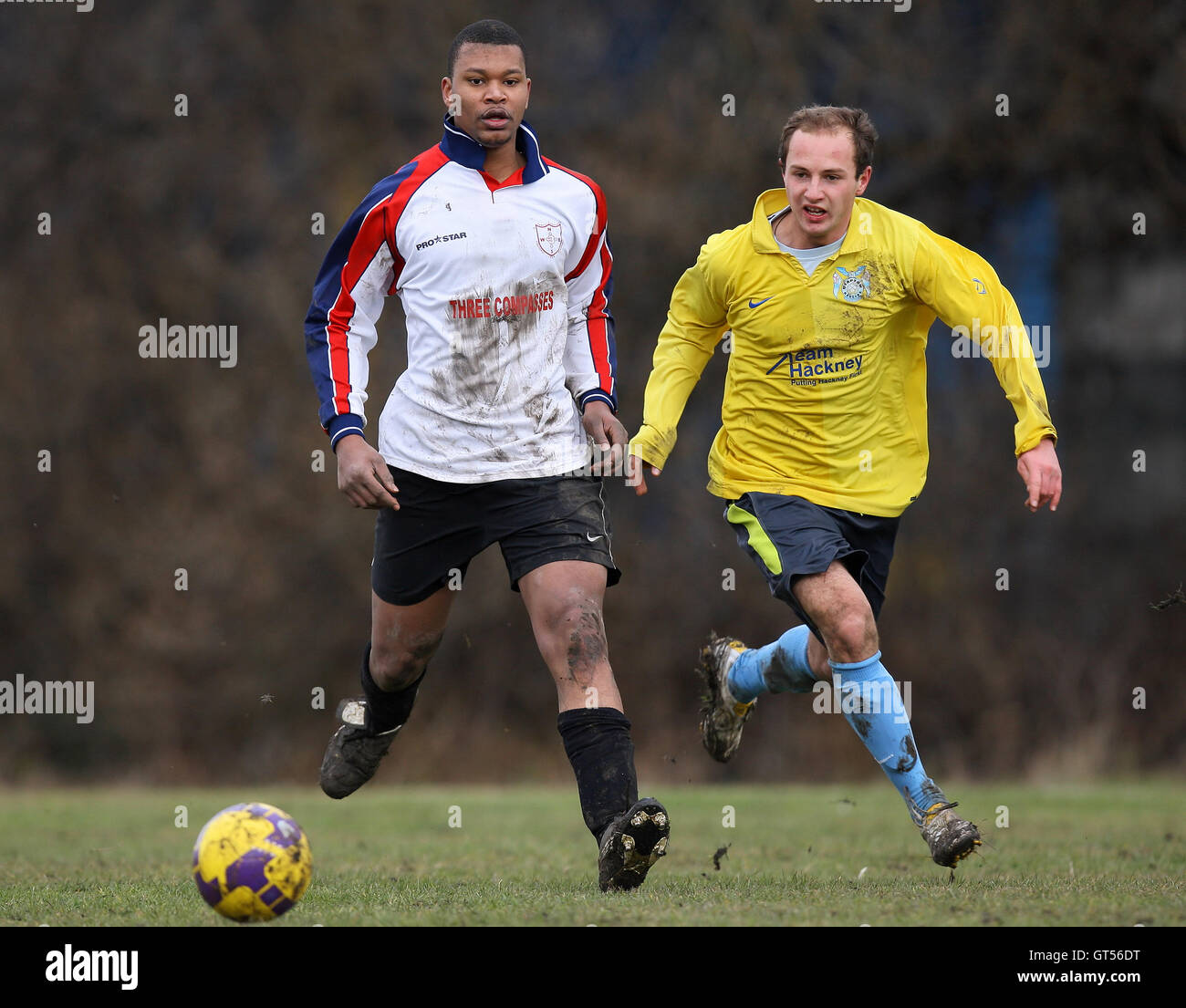 Clapton Rangers (yellow) vs Three Compasses - Hackney & Leyton Sunday ...
