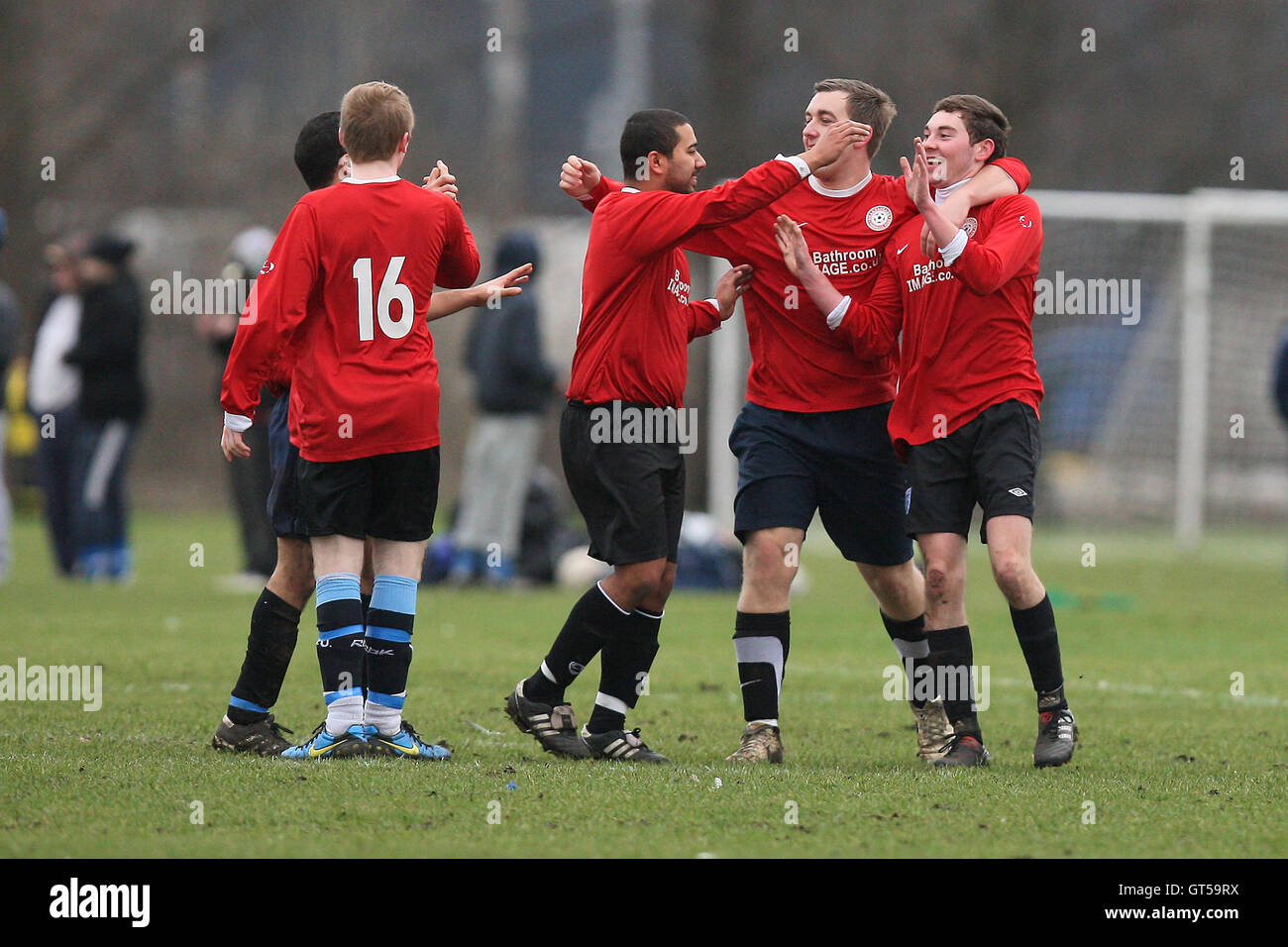 Shakespeare players celebrate their second goal - East London (yellow ...