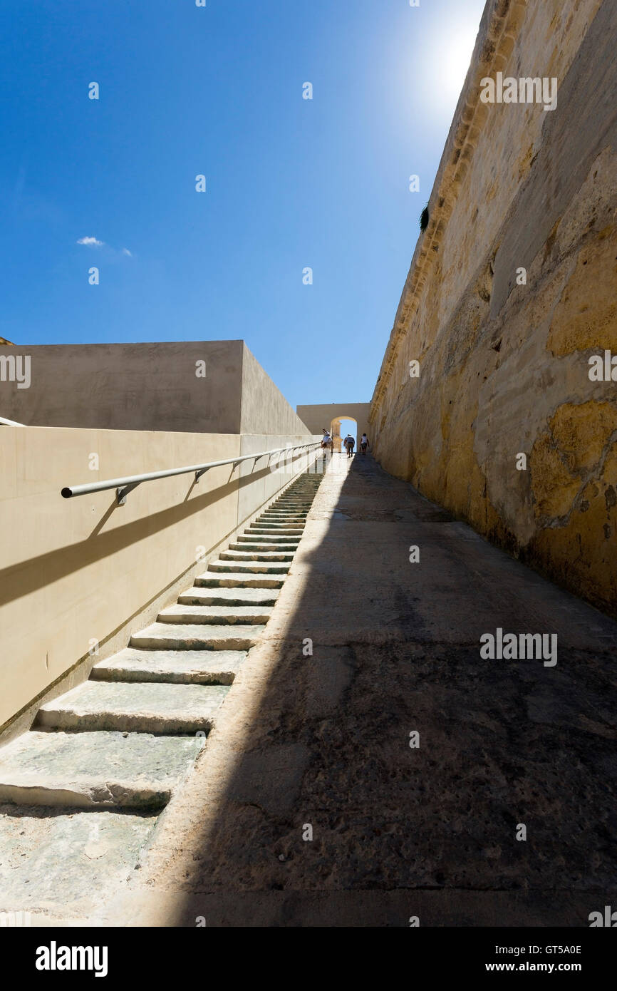 A view inside Fort St Angelo, Birgu Malta Stock Photo - Alamy