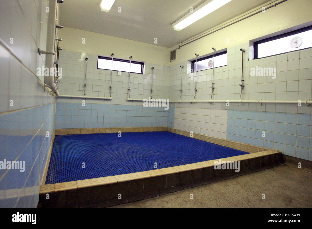 The showers. The famous dressing room block at East Marsh, Hackney ...