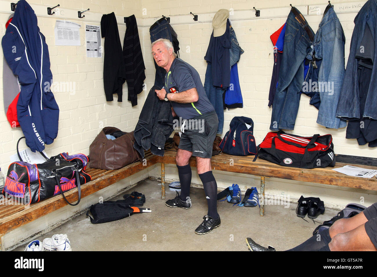 General view of the referee's dressing room prior to Hackney & Leyton ...
