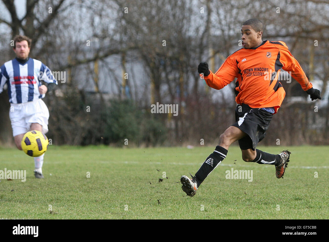 FC Metwin score their first goal - FC Metwin (orange) vs Albion Manor ...